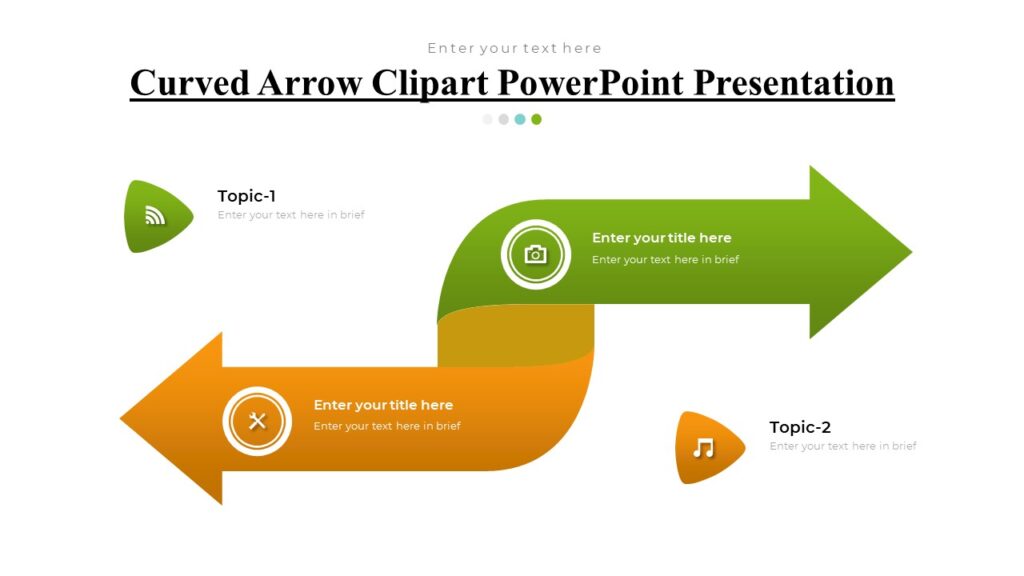 Curved Arrow Clipart PowerPoint Presentation : 100% Editable PPTx