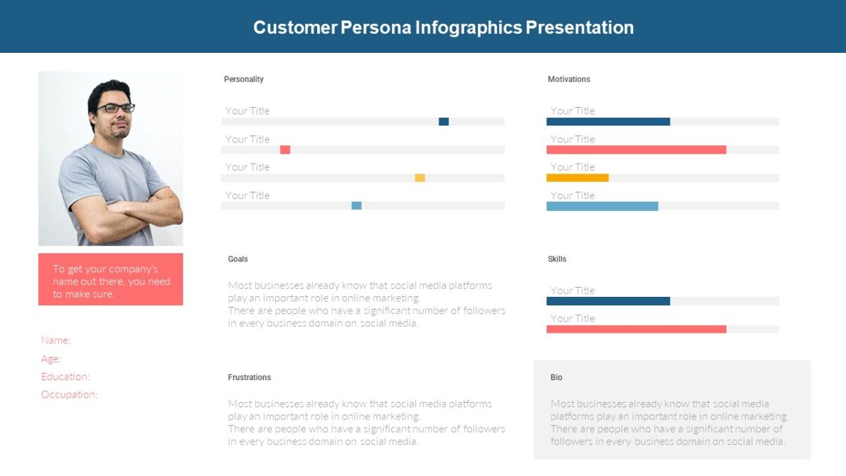 Customer Persona Infographics Presentation : 100% Editable PPTx