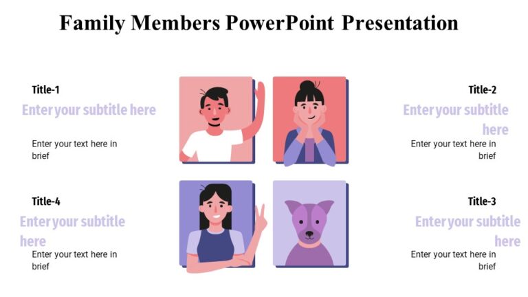 Family Members PowerPoint Presentation : 100% Editable PPTx