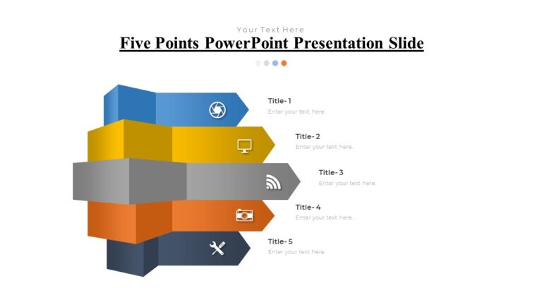 Five Points PowerPoint Presentation Slide : 100% Editable PPTx