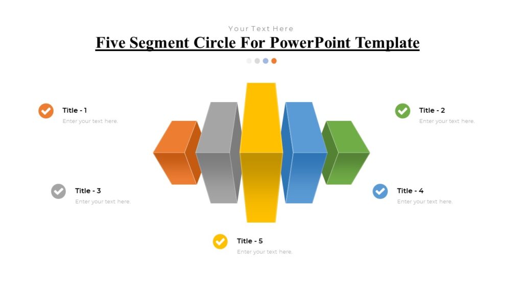 Five Segment Circle For PowerPoint Template : 100% Editable PPTx