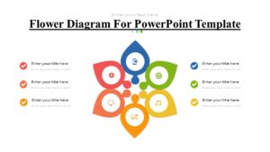 Flower Diagram For PowerPoint Template : 100% Editable PPTx