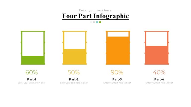 Four Part Infographic : 100% Editable PPTx