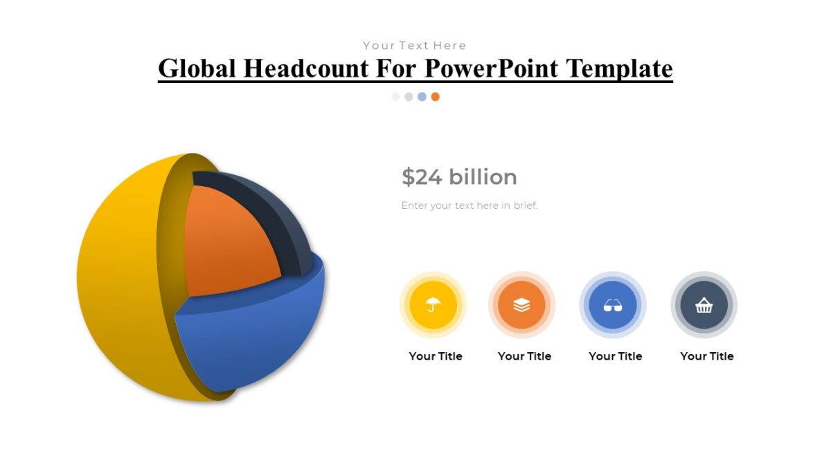 Global Headcount For PowerPoint Template : 100% Editable PPTx