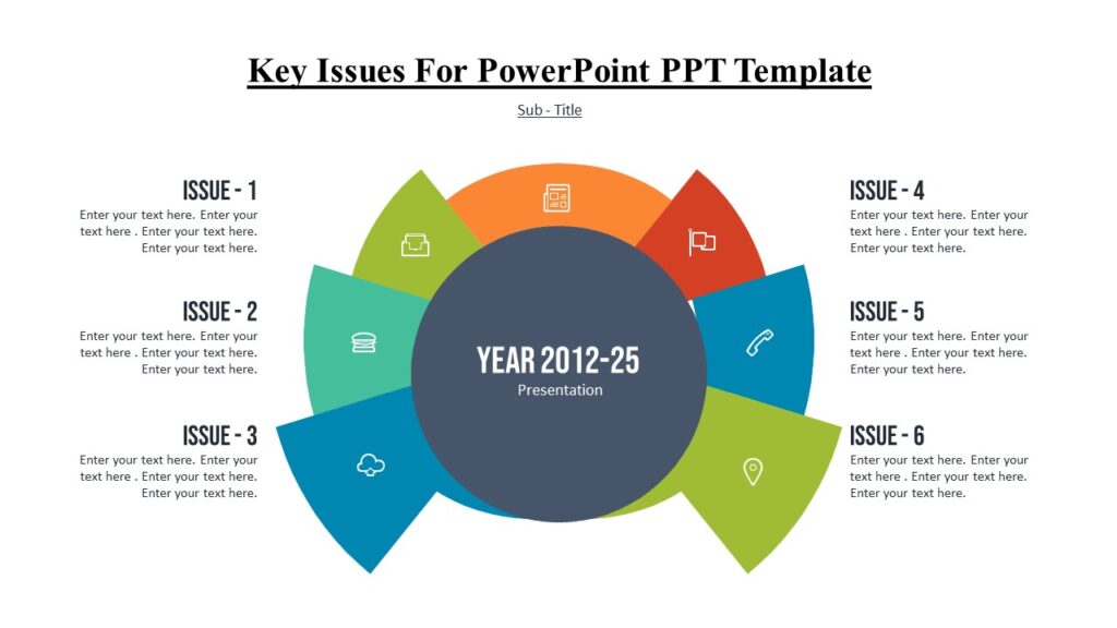 Key Issues For PowerPoint PPT Template : 100% Editable PPTx