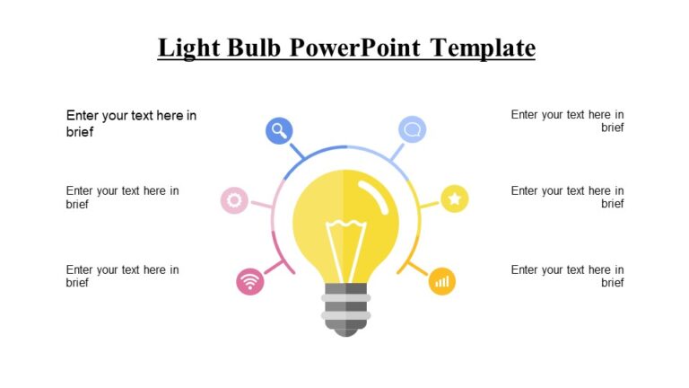 Light Bulb PowerPoint Template : 100% Editable PPTx