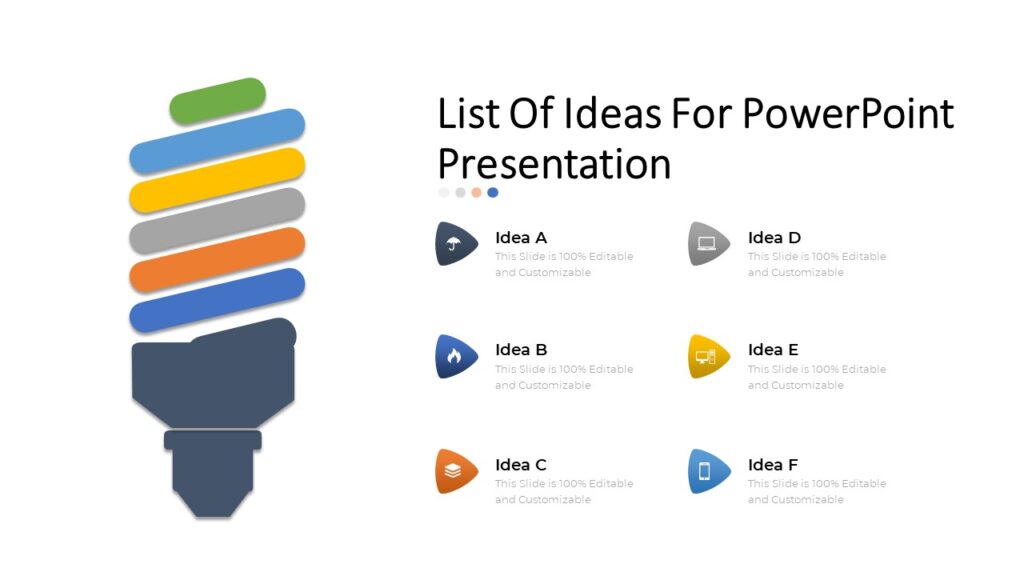 List Of Ideas For PowerPoint Presentation - PPTUniverse