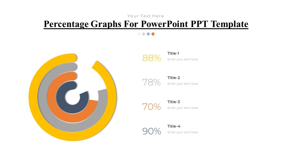 Percentage Graphs For PowerPoint PPT Template : 100% Editable PPTx