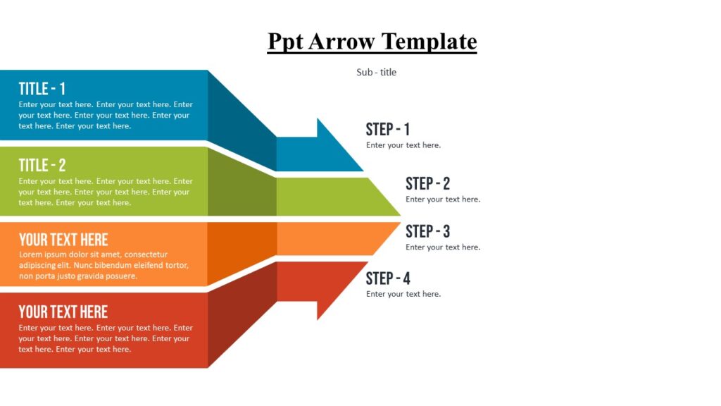 Ppt Arrow Template : 100% Editable PPTx