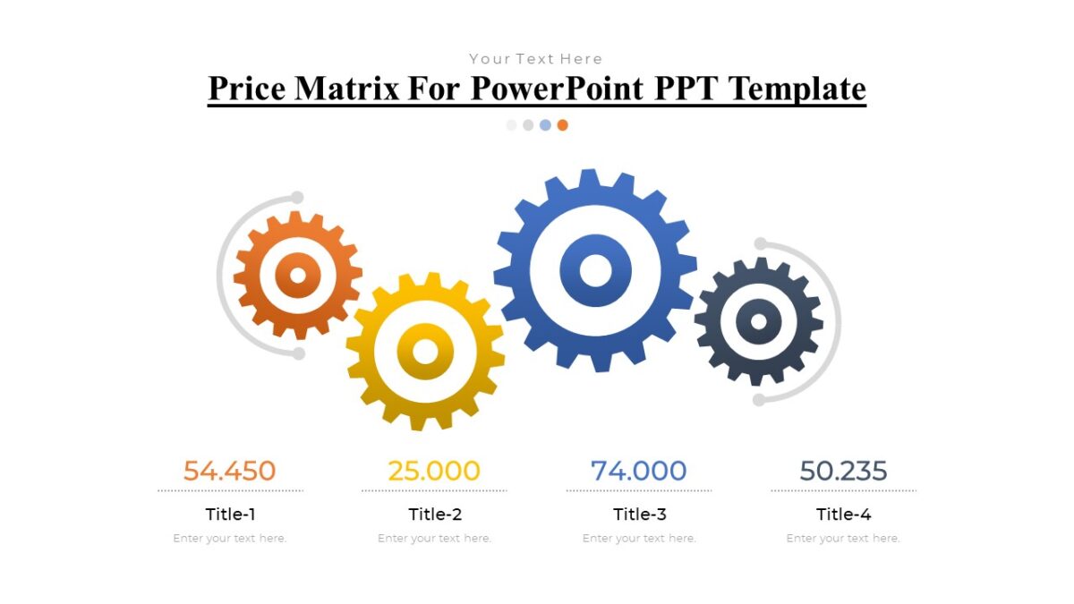 Price Matrix For PowerPoint PPT Template - PPTUniverse