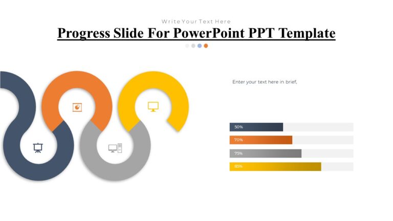 Progress Slide For PowerPoint PPT Template : 100% Editable PPTx