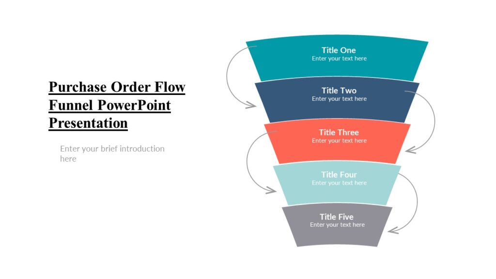 Purchase Order Flow Funnel PowerPoint Presentation - PPTUniverse