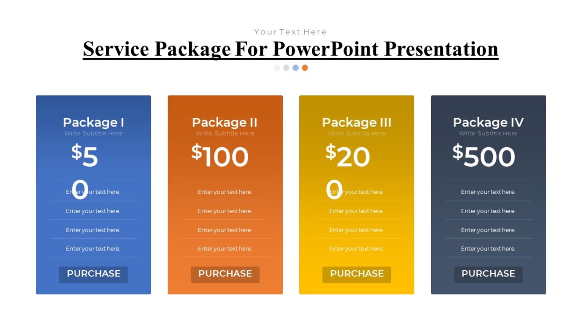 Service Package For PowerPoint Presentation - PPTUniverse