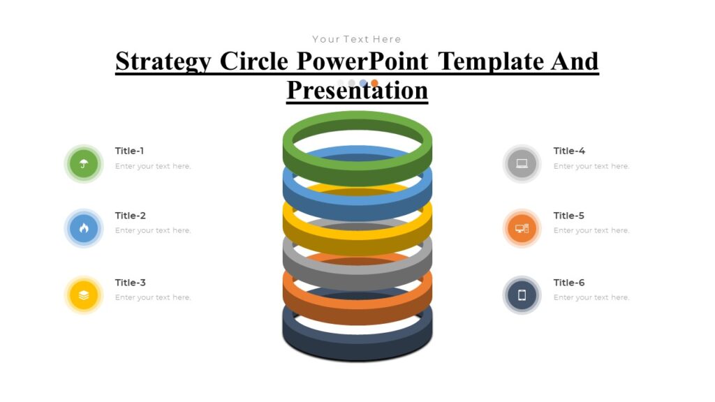 Strategy Circle PowerPoint Template And Presentation : 100% Editable PPTx