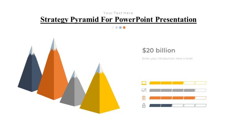 Strategy Pyramid For PowerPoint Presentation : 100% Editable PPTx