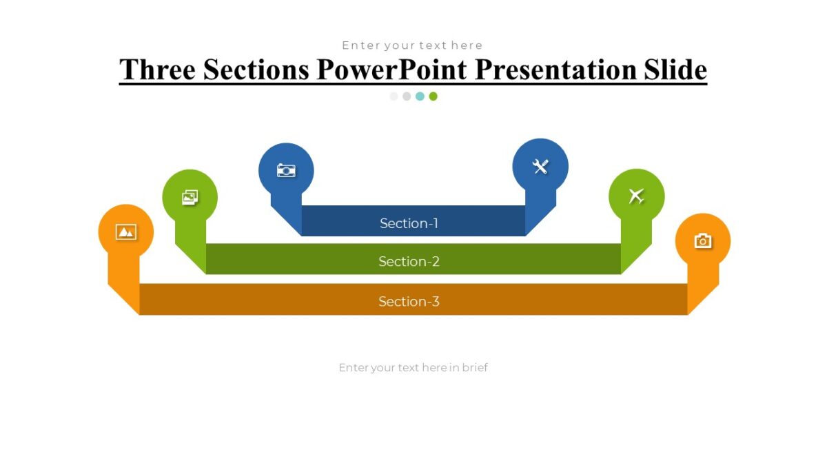 Three Sections PowerPoint Presentation Slide - PPTUniverse