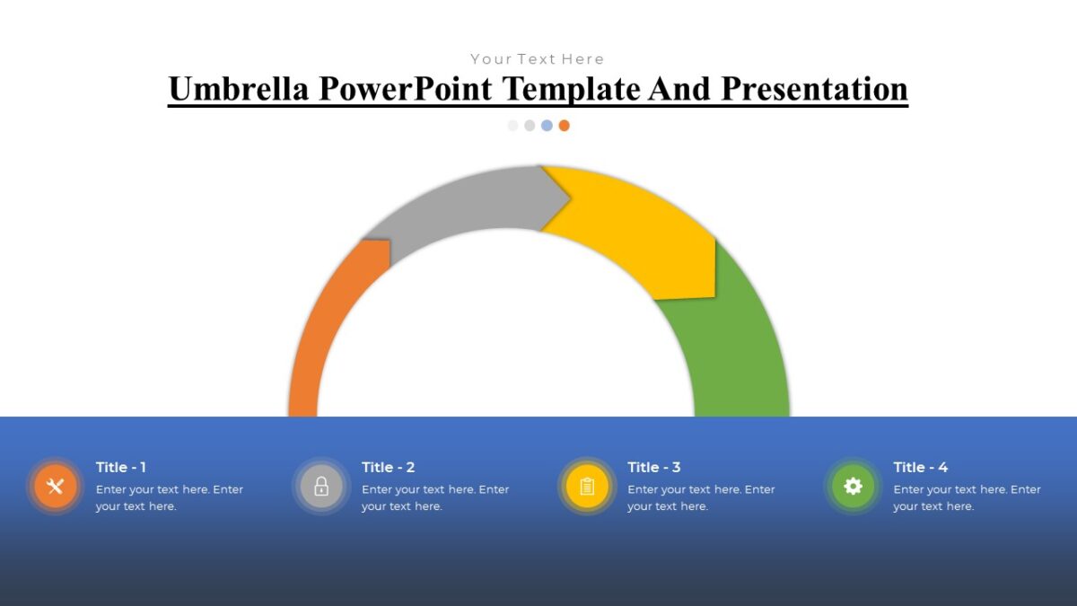 Umbrella PowerPoint Template And Presentation : 100% Editable PPTx
