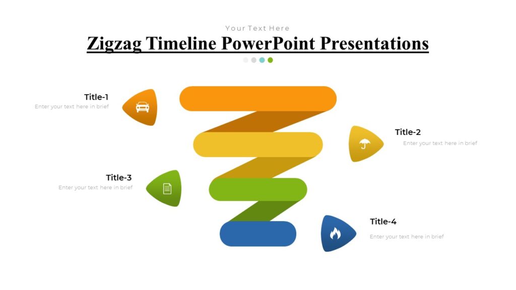 Zigzag Timeline PowerPoint Presentations : 100% Editable PPTx