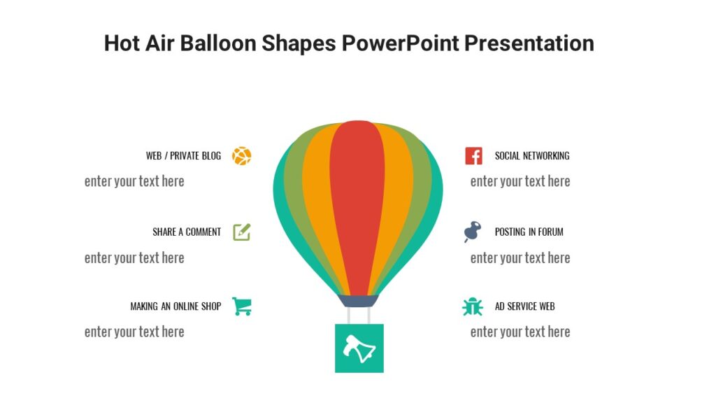 Hot Air Balloon Shapes PowerPoint Presentation : 100% Editable PPTx
