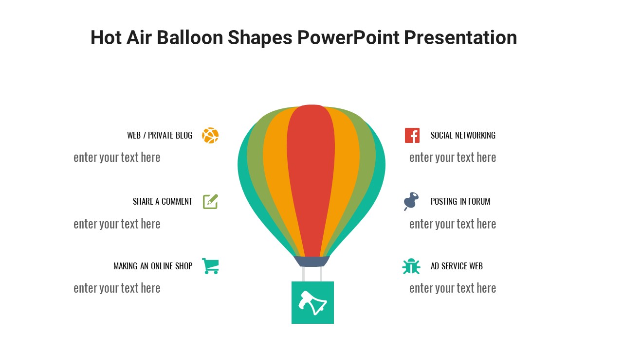 Hot Air Balloon Shapes PowerPoint Presentation - PPTUniverse