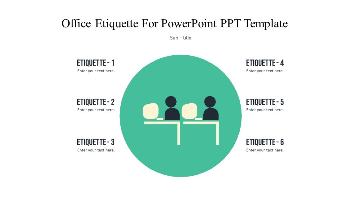Office Etiquette For PowerPoint PPT Template : 100% Editable PPTx