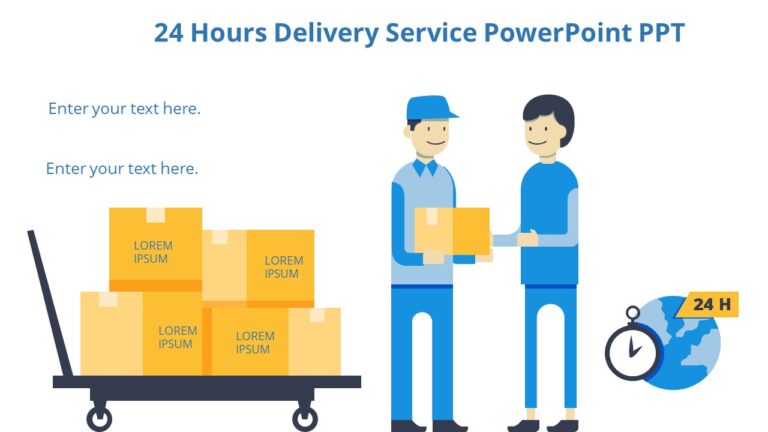 24 Hours Delivery Service PowerPoint PPT : 100% Editable PPTx