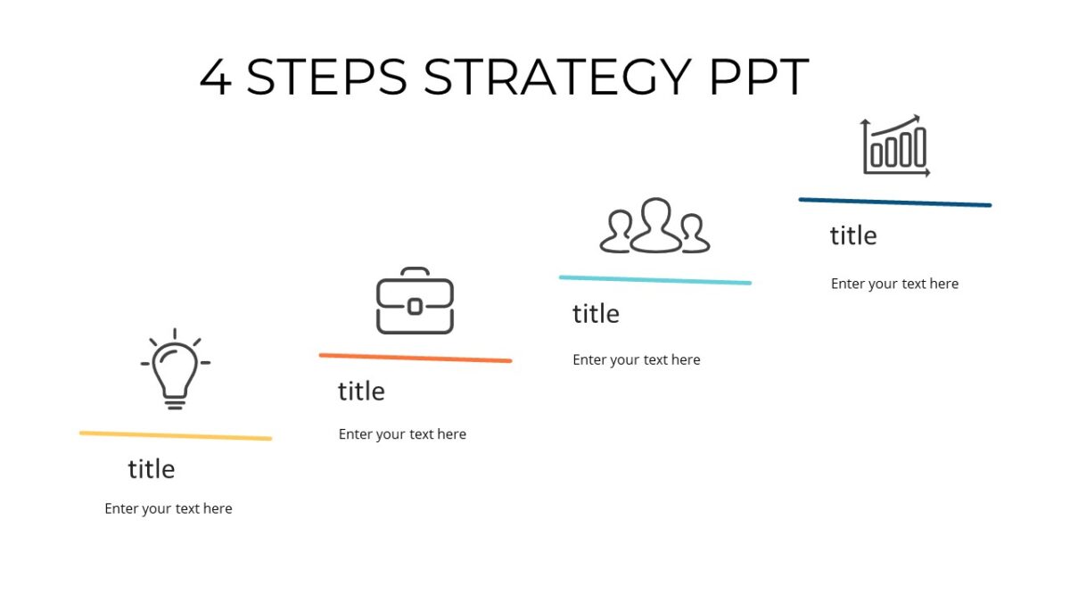 4 STEPS STRATEGY PPT - PPTUniverse