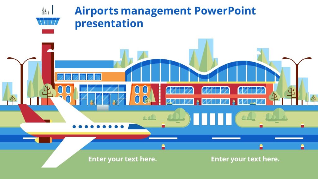Airports management PowerPoint presentation : 100% Editable PPTx