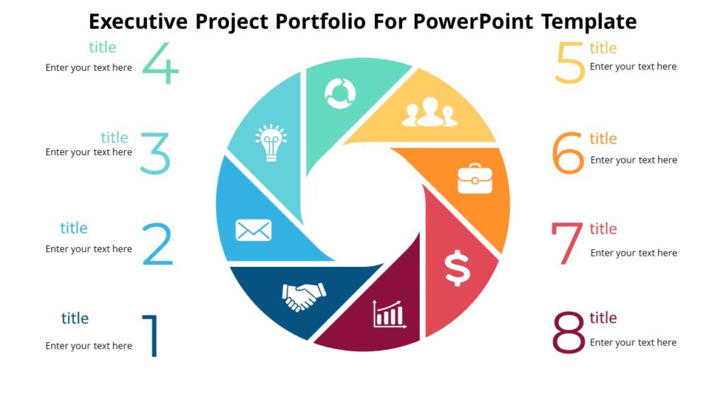 Executive Project Portfolio For PowerPoint Template : 100% Editable PPTx