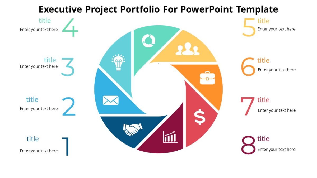 Executive Project Portfolio For PowerPoint Template : 100% Editable PPTx