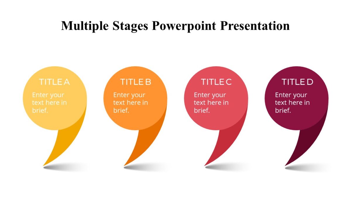 Multiple Stages Powerpoint Presentation : 100% Editable PPTx