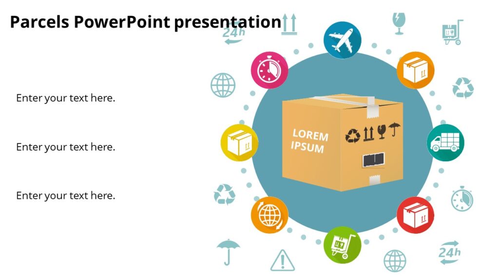 Parcels PowerPoint presentation : 100% Editable PPTx