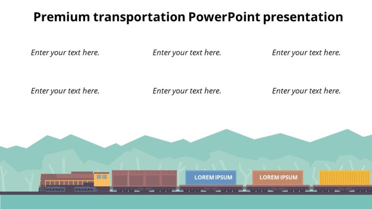 Premium transportation PowerPoint presentation : 100% Editable PPTx