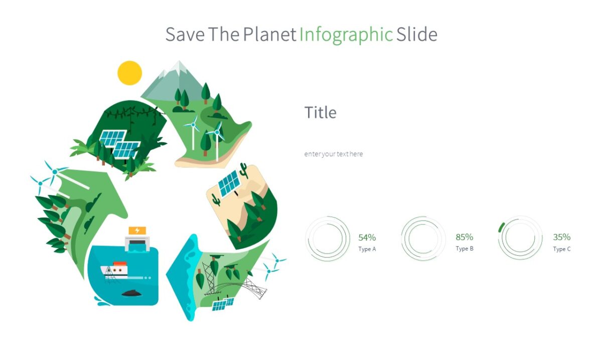 Save The Planet Infographic Slide : 100% Editable PPTx