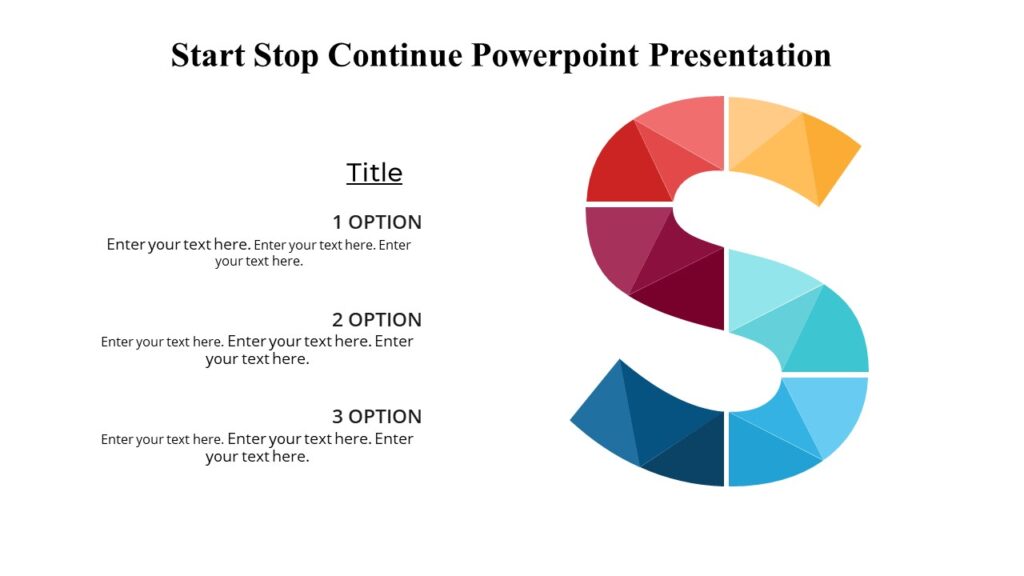 Start Stop Continue Powerpoint Presentation : 100% Editable PPTx