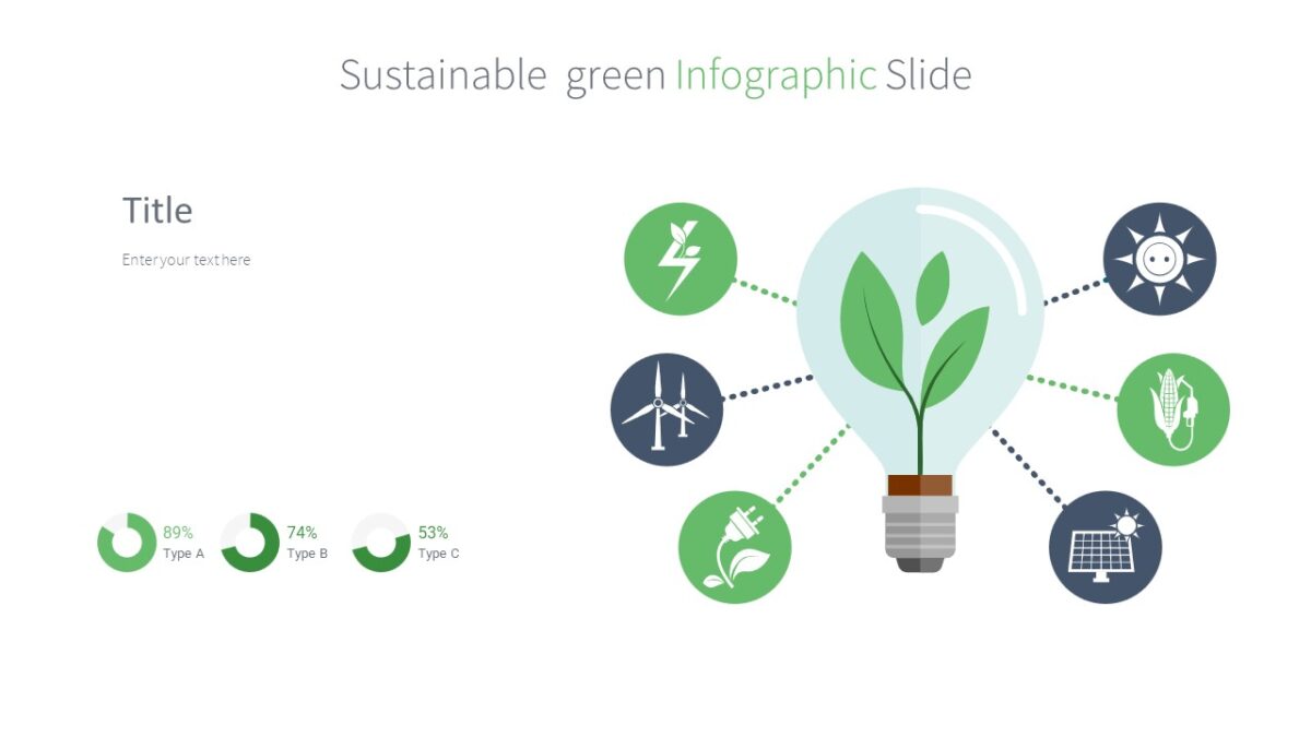 Sustainable green Infographic Slide - PPTUniverse