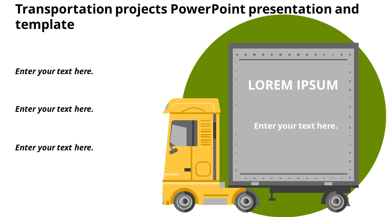 Transportation projects PowerPoint presentation and template : 100% ...