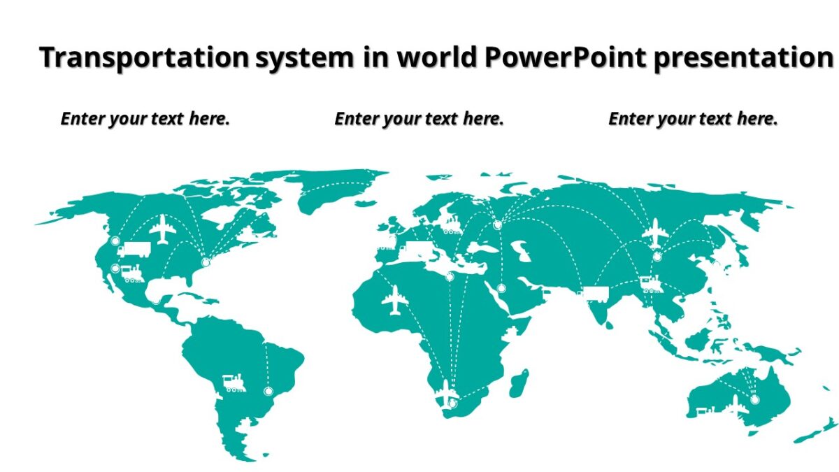 Transportation system in world PowerPoint presentation : 100% Editable PPTx