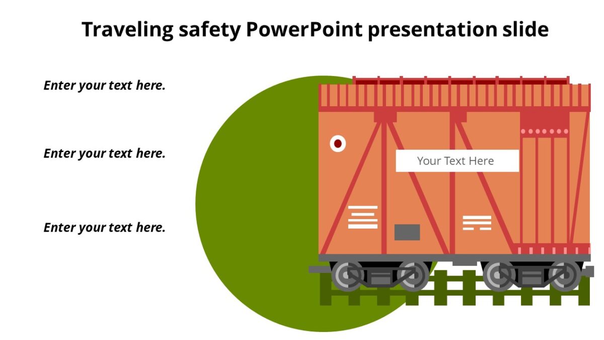 Traveling safety PowerPoint presentation slide : 100% Editable PPTx