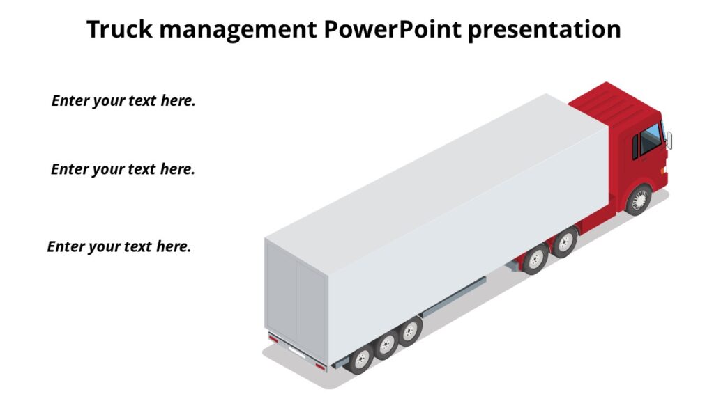 Truck management PowerPoint presentation - PPTUniverse