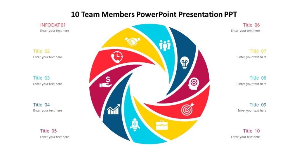 10 Team Members PowerPoint Presentation PPT : 100% Editable PPTx