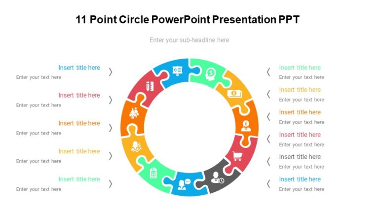11 Point Circle PowerPoint Presentation PPT : 100% Editable PPTx