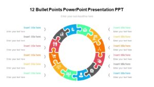 12 Bullet Points PowerPoint Presentation PPT : 100% Editable PPTx