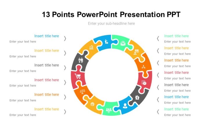 13 Points PowerPoint Presentation PPT : 100% Editable PPTx