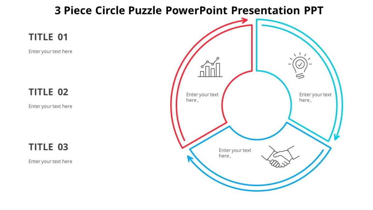 3 Piece Circle Puzzle PowerPoint Presentation PPT - PPTUniverse