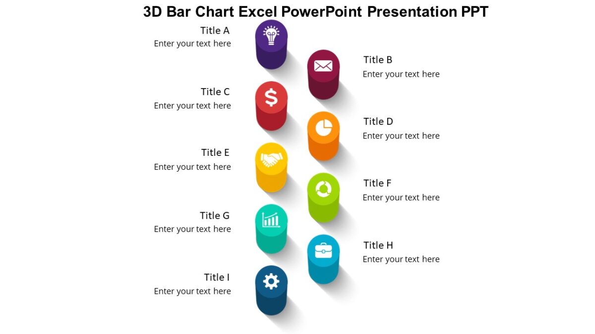 3D Bar Chart Excel PowerPoint Presentation PPT - PPTUniverse