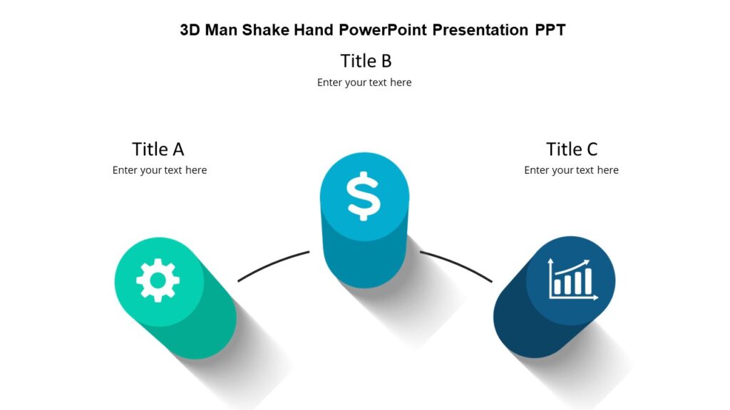 3D Man Shake Hand PowerPoint Presentation PPT : 100% Editable PPTx