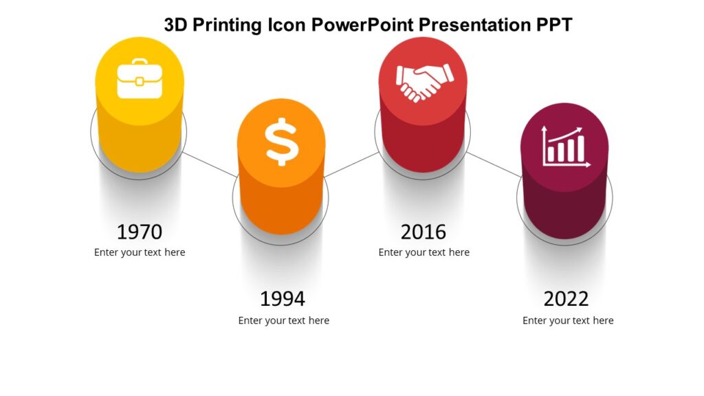 3D Printing Icon PowerPoint Presentation PPT : 100% Editable PPTx