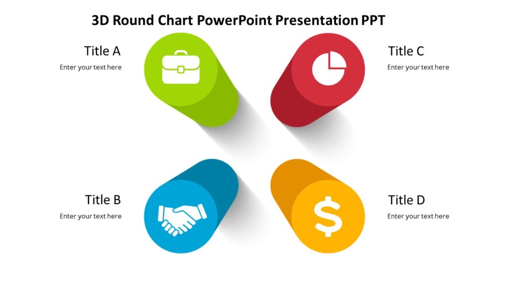 3D Round Chart PowerPoint Presentation PPT : 100% Editable PPTx