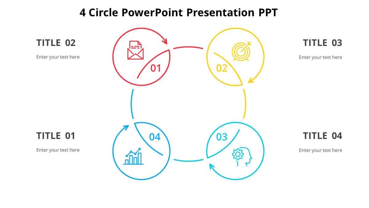 4 Circle PowerPoint Presentation PPT : 100% Editable PPTx